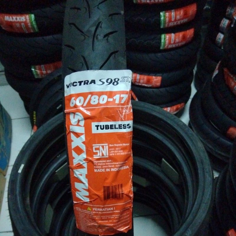 Jual BAN MAXXIS 60 80 RING 17 VICTRA S98ST TUBELESS - BAN LUAR TUBLES ...