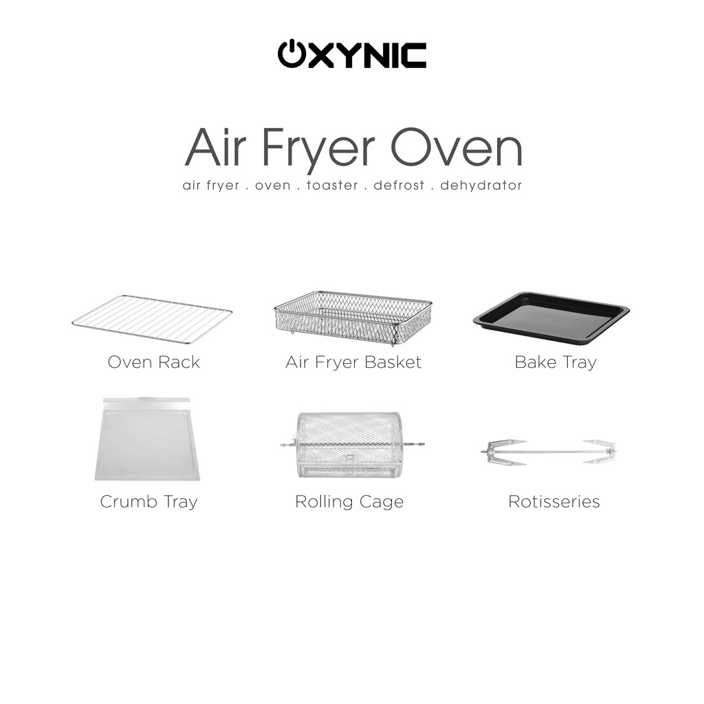 Jual OXYNIC Airfryer Oven All In One(Full Touchscreen-23 L) | Shopee ...
