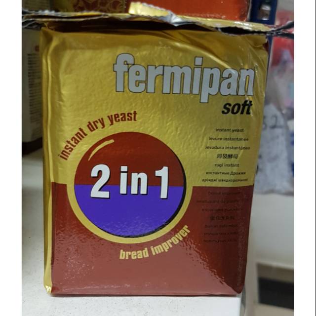 Jual FERMIPAN SOFT Ragi instant dry yeast - bread improver 2 in 1 500 ...