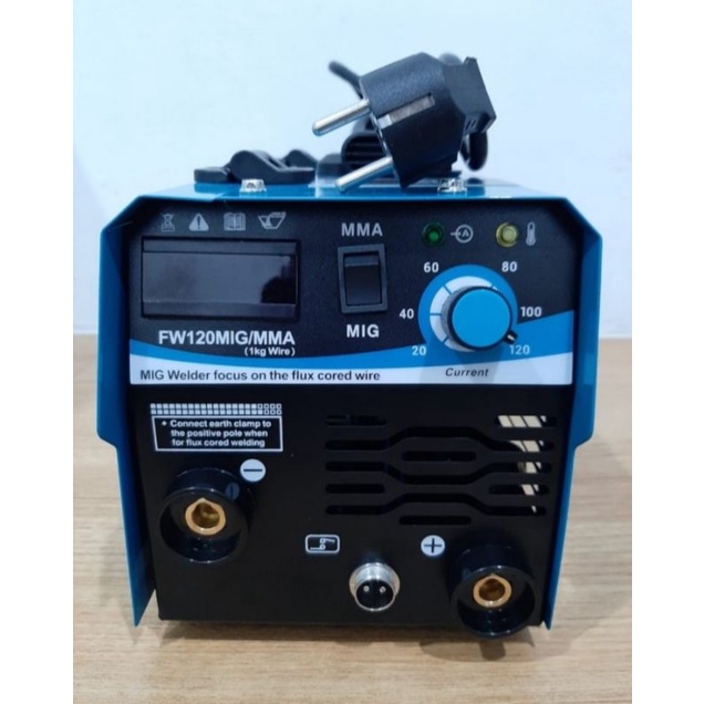 Jual Mesin Las Mig Tanpa Gas Co2 FUJIYAMA 120A MIGI MMA ARC IGBT Invertee | Shopee Indonesia
