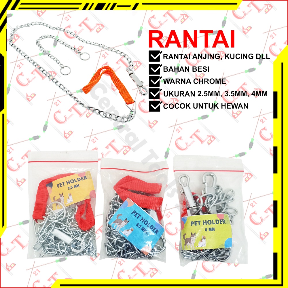 Jual Rantai Hewan Anjing Kucing Rantai Tuntun Anjing Besi 1M Rante ...