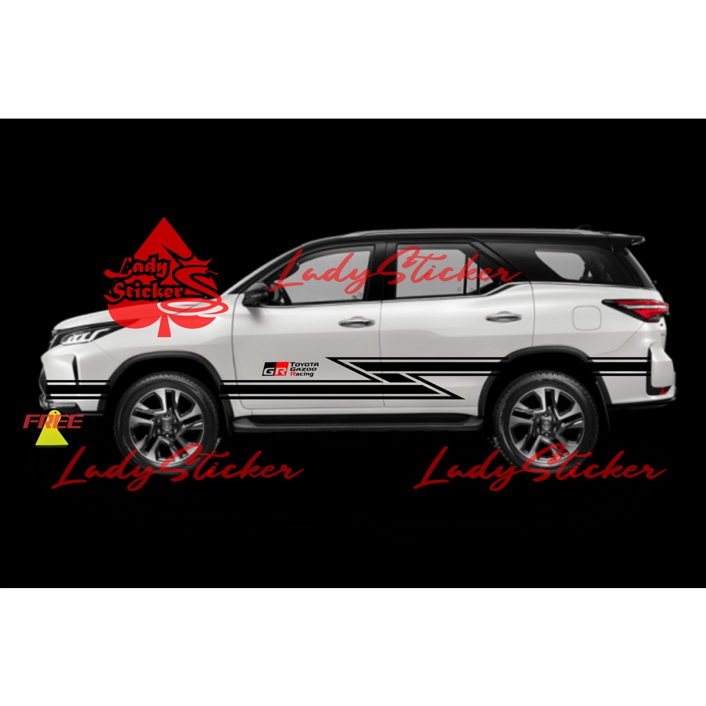 Jual striping sticker fortuner sticker stiker mobil toyota all new ...