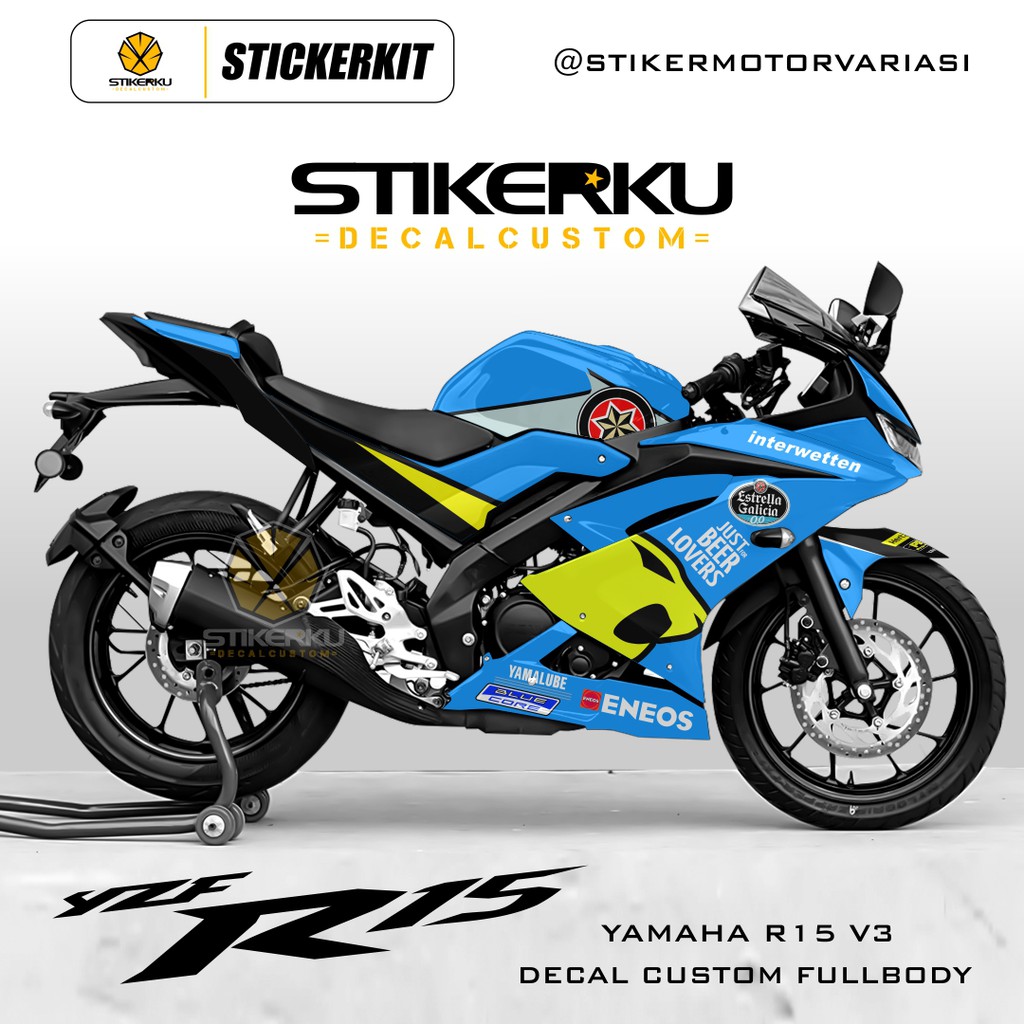 Jual DECAL YAMAHA R15 V3 STICKER CUSTOM FULLBODY | Shopee Indonesia
