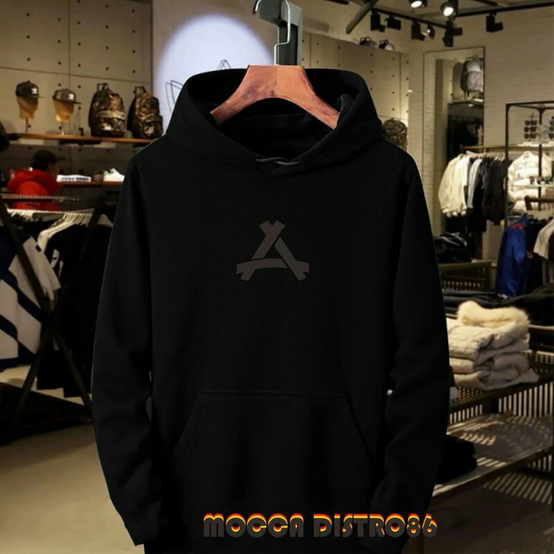 Jual (COD) Hoodie Distro A Black Print / Hoodie Pria Wanita / Hoodie ...