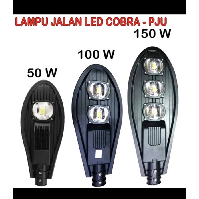 Jual Lampu jalan led cobra 150w 100w 50w smd / cob pju led outdoor ...