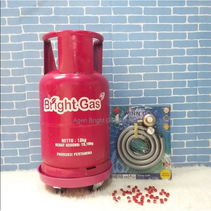 Jual PAKET BRIGHT GAS 12 KG PLUS ISI + REGULATOR + TATAKAN | Shopee ...