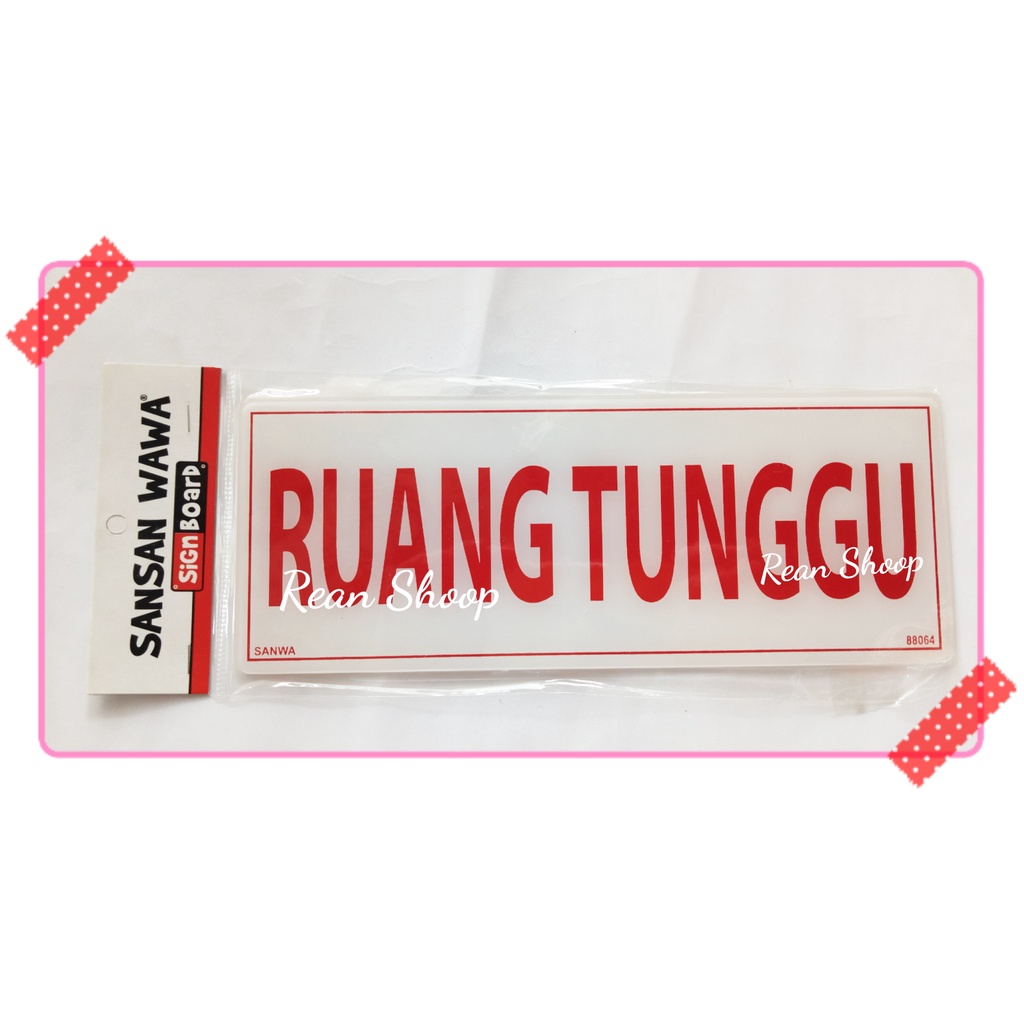 Jual sign board sign label acrylic akrilik papan petunjuk RUANG TUNGGU ...
