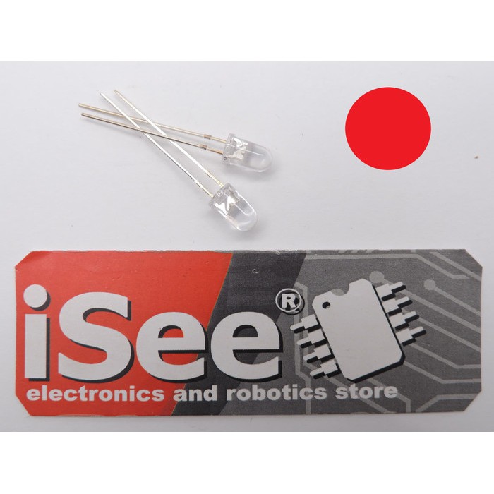 Jual Focus LED Red 5mm Diode Super Bright Round Clear Transparant merah ...