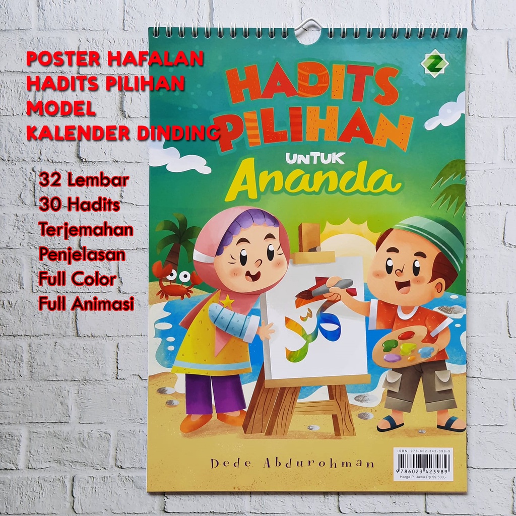 Jual Poster Hafalan Hadits Pilihan untuk Anak Model Kalender (Uk. A4 ...