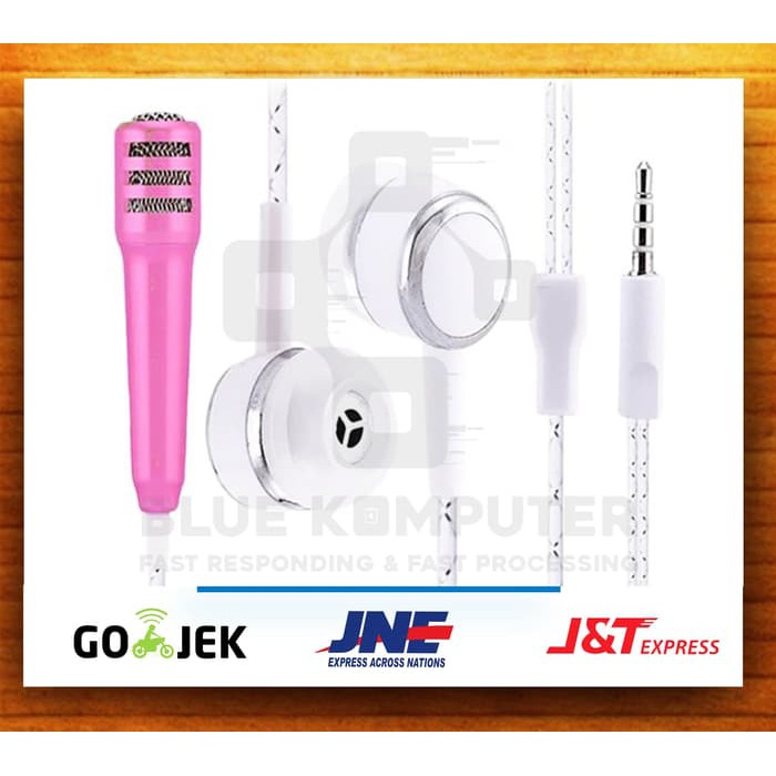 Jual Bluekomputer - Headset SMULE WITH MIC + MIC HANDSFREE EARPHONE ...