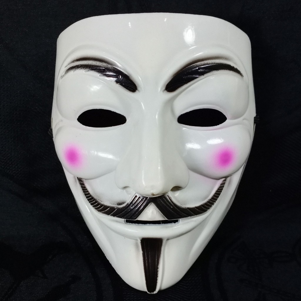 Jual Topeng Anonymous / Topeng Hacker White Version / Vendeta Anonimous ...
