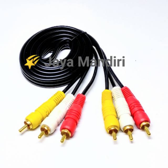 Jual Kabel RCA 3 x 3 1.5 meter / Audio Video Cable 3-3 ( KINTO ...