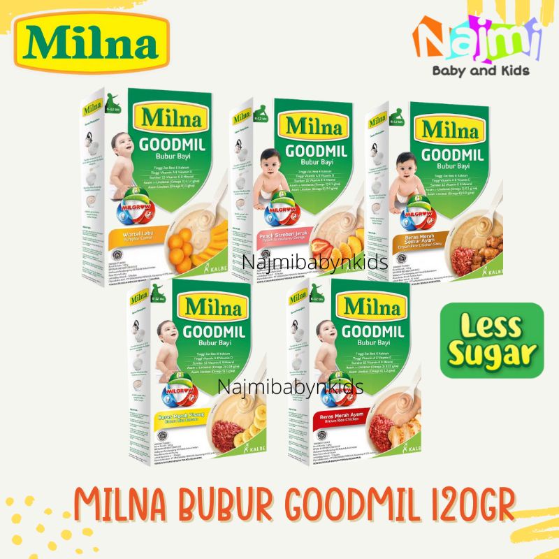 Jual Milna Bubur Bayi Goodmil 120 gr 6+ Bulan 8+ | 120gr Rasa Wortel ...