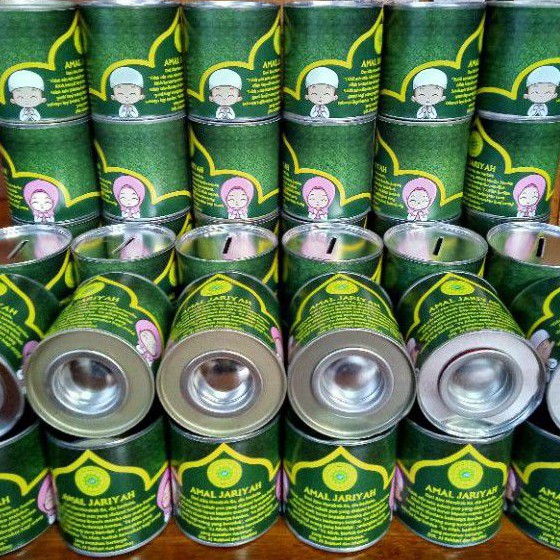 Jual Celengan Kaleng Custom Mini Buka Tutup Bawah FULL KALENG (Ukuran S ...