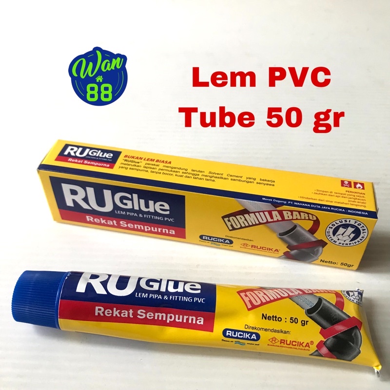 Jual Lem PVC RU Glue (Tube)50 gr Lem Pipa PVC dan Fitting | Shopee ...