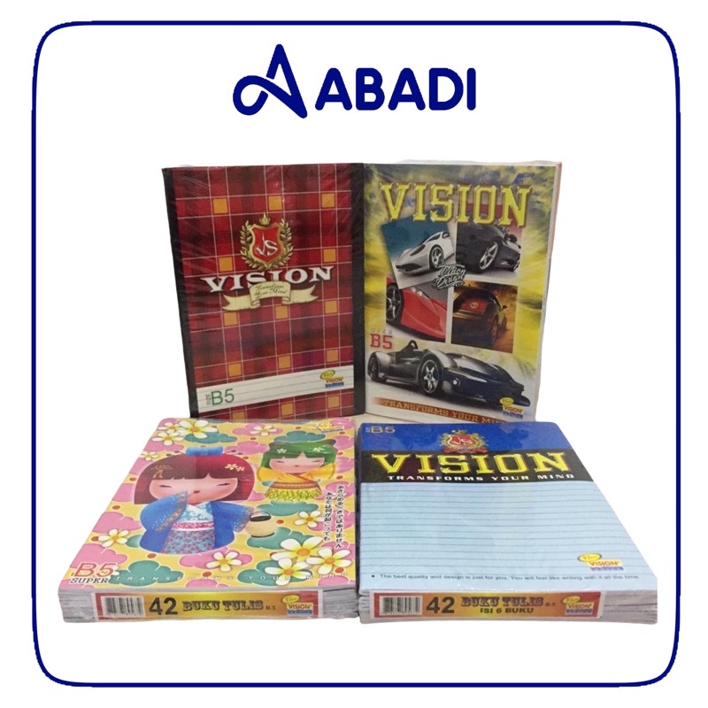 Jual BUKU TULIS VISION BOXY B5 (1 pak isi 6 buku) | Shopee Indonesia