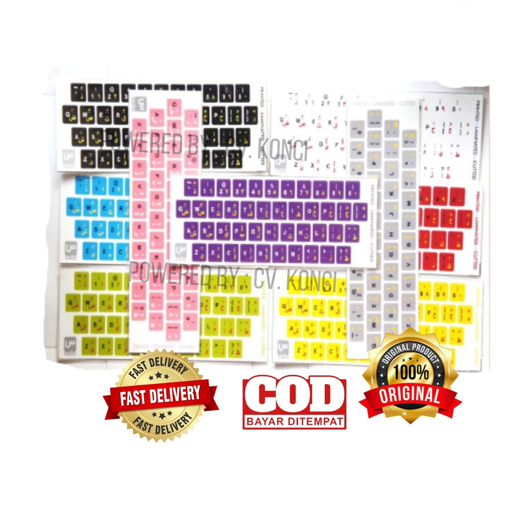 Jual Sticker keyboard arabic for laptop PC notebook bahan vinyl lengkap ...
