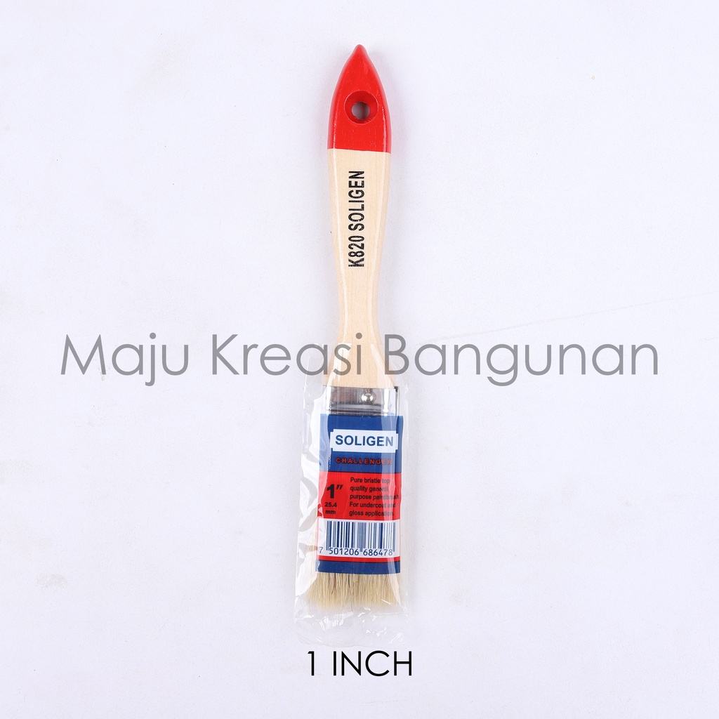 Jual Kuas Cat Soligen 1" Inch K820 Kayu Paint Brush 820K Tembok Dinding ...