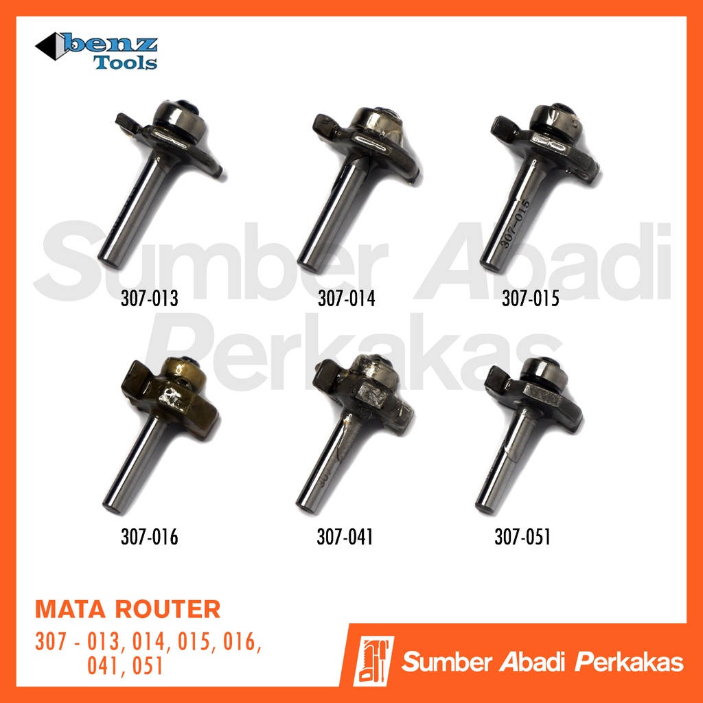 Jual BENZ Mata Router 3 4 5 6 7,9 9,5 mm T Slotting Bit Profil Bits 1/4 ...