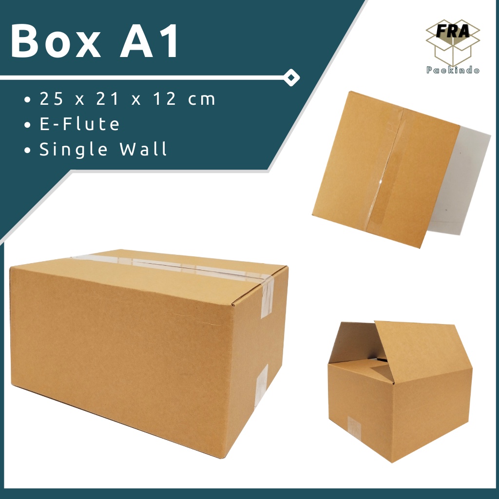 Jual Kemasan Kardus Box A1 - Uk. 25 x 21 x 12 cm Packing/kardus/Kemasan ...