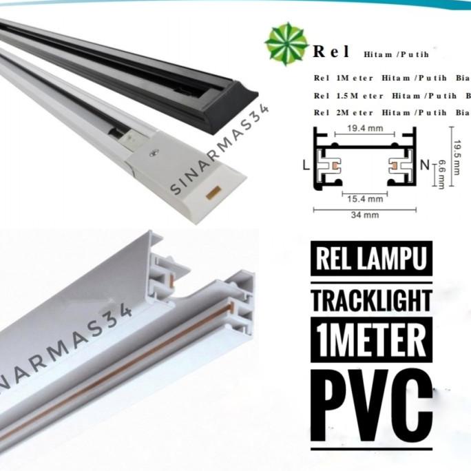 Jual Produk Unggulan] Rel Lampu Sorot 1meter PVC Reel Lampu Tempel ...