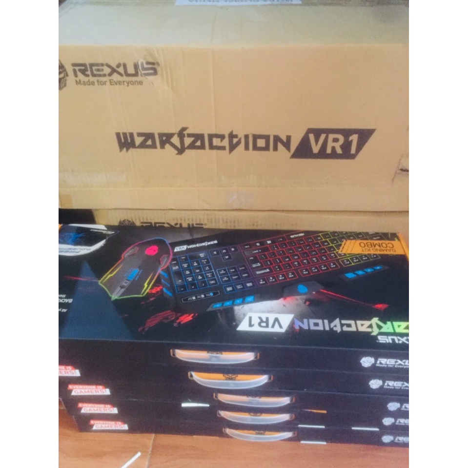 Jual Keyboard + Mouse GAMING REXUS VR1 (+Mouse pad) | Shopee Indonesia