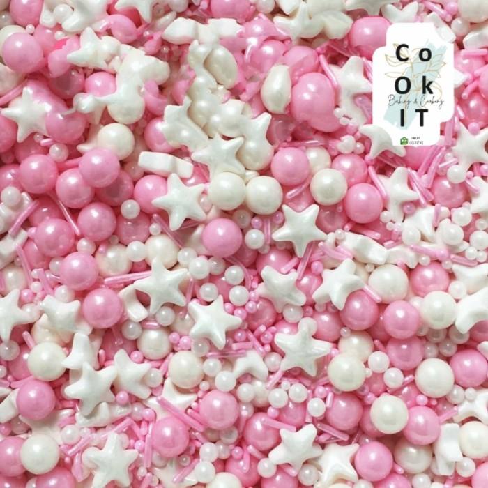 Jual Topping | Taburan Sprinkle Cake / Dekorasi Kue Varian Pink Star ...