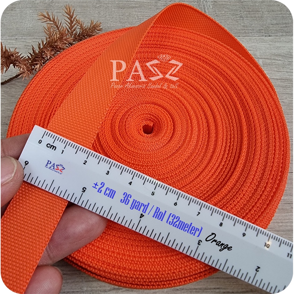Jual Tali Webbing Pelipit / Bisban / PCR 2 cm 36 Yard/rol (32Meter ...