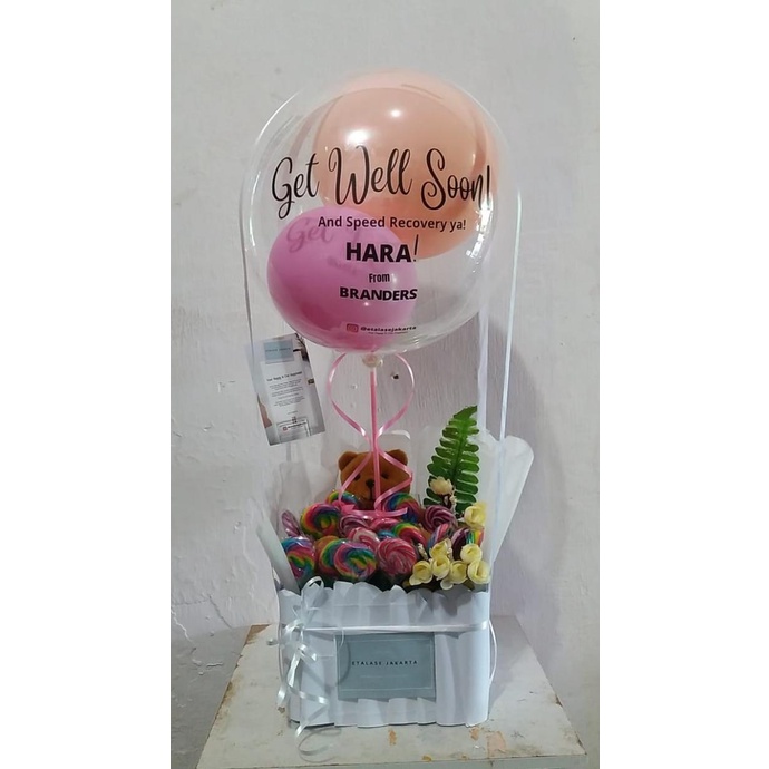 Jual PARCEL BALON GET WELL SOON - BEAR / CANDY / CUSTOM TULISAN ...