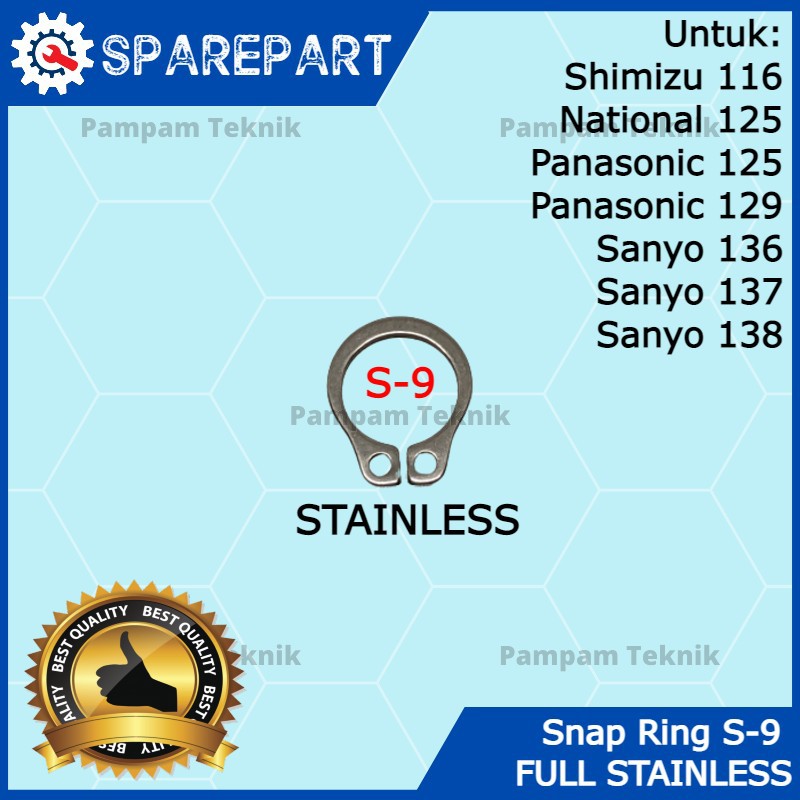 Jual SNAP RING S9 FULL STAINLESS - SNAPRING S-9 PANASONIC NATIONAL SANYO | Shopee Indonesia