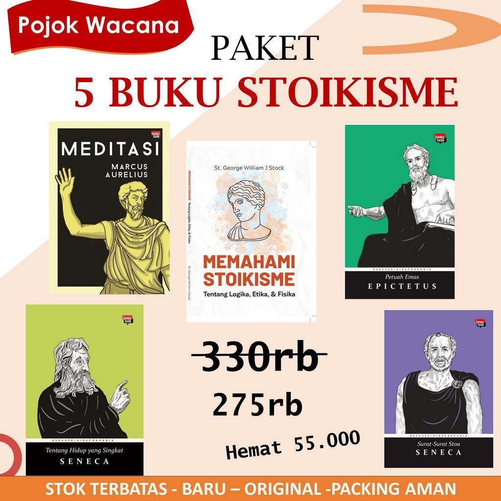Jual Paket 5 Buku Stoikisme – Stoa – Meditasi Marcus Aurelius – Tentang ...