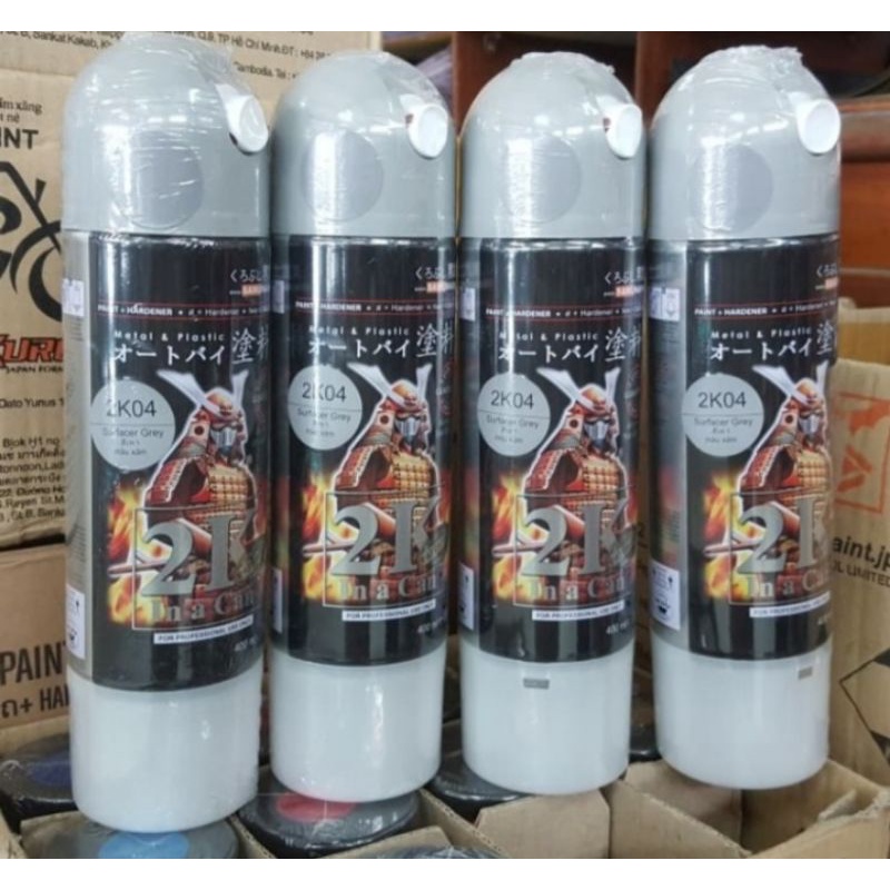 Jual 2K04 Primer grey / pokxy 2k samurai paint 400ml pylox pilok pylok cat semprot aerosol ...