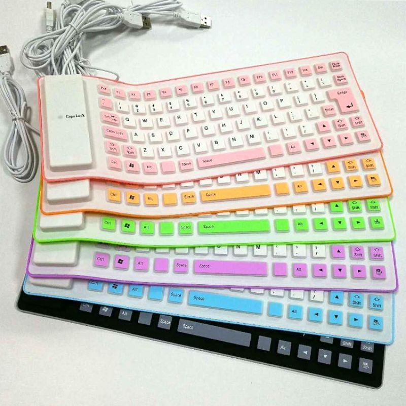 Jual Keyboard Silicone 85 Keys 2 Warna Portable Keyboard Flexible ...