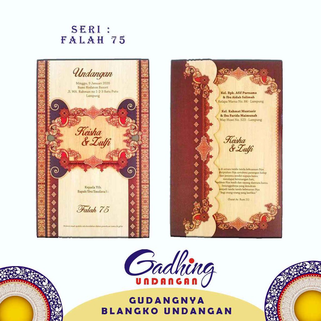 Jual Blangko Undangan FALAH 75 Harga Murah | Shopee Indonesia
