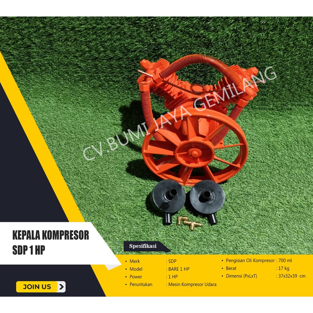 Jual KEPALA KOMPRESOR / HEAD COMPRESSOR SDP 1 HP | Shopee Indonesia