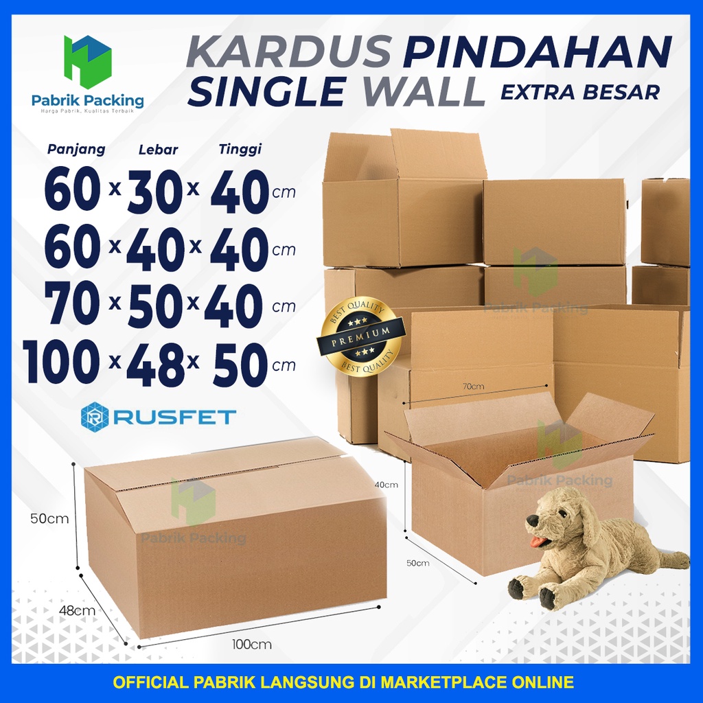 Jual Kardus Packing Rusfet | Box Packing | Karton Dus Box Size Super ...