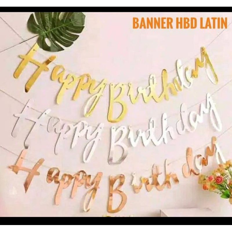 Jual Tulisan Hbd Latin /Banner hbd sambung | Shopee Indonesia