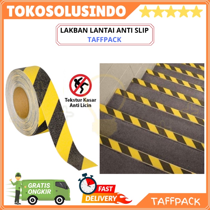 Jual TaffPACK Lakban Anti Slip Tape / Lakban Tape Anti Licin (Safety Grip) / Lakban Tangga ...