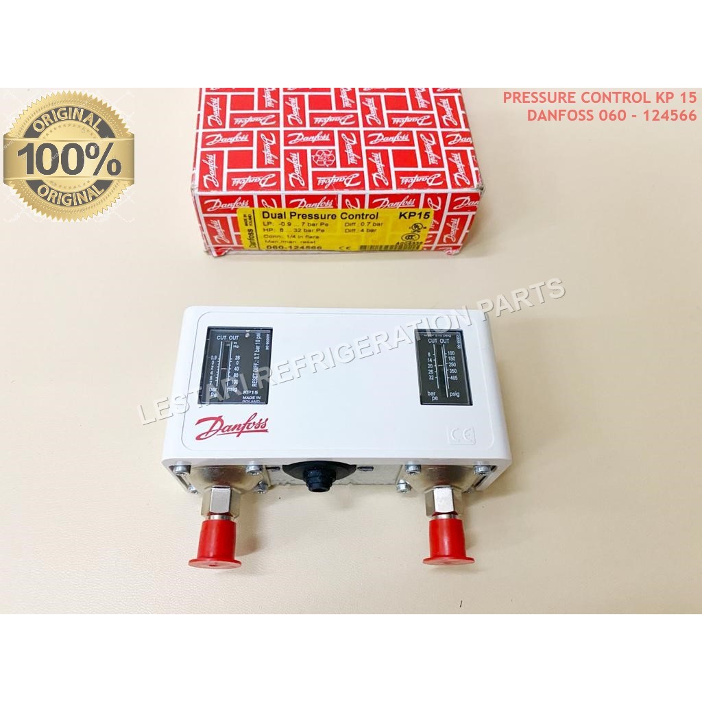Jual Danfoss Dual Pressure Control KP 15 Manual Reset | Shopee Indonesia