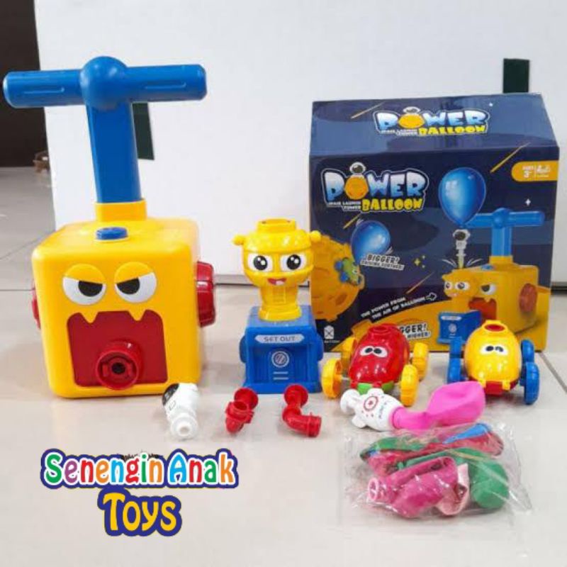 Jual termurah Mainan Pompa Balon Roket dan Mobil Air Power Baloon Murah ...