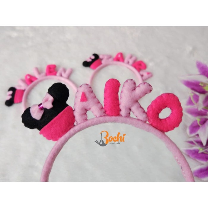 Jual Bando Flanel Nama (Minnie) | Shopee Indonesia