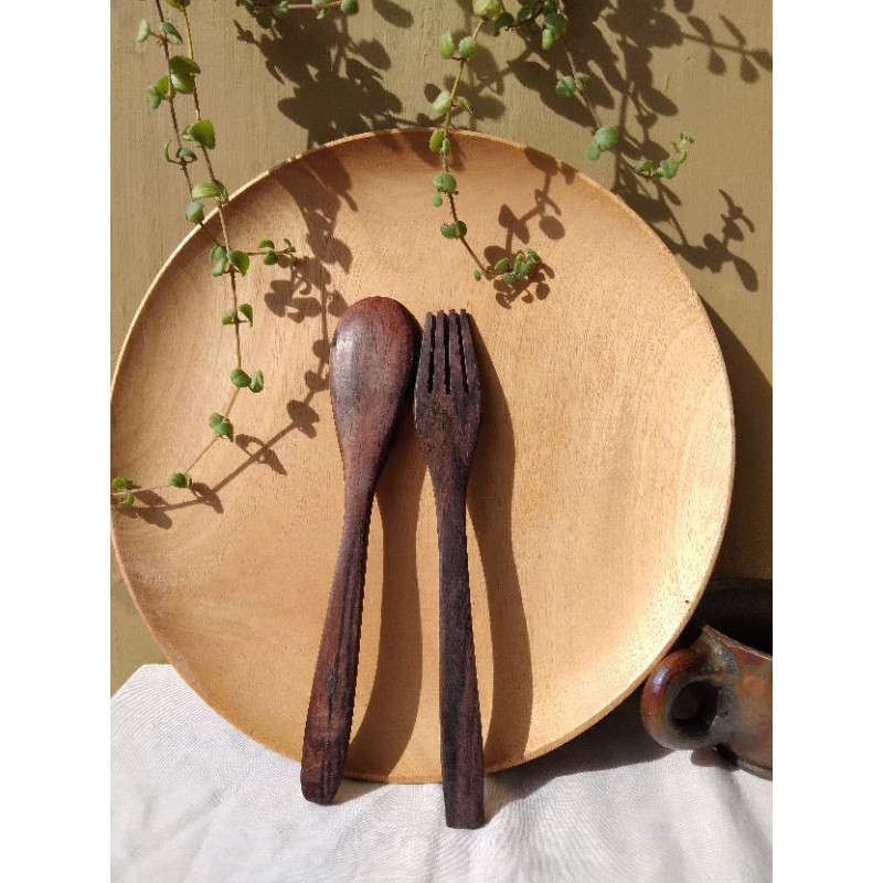 Jual sendok garpu kayu - alat makan kayu - set alat makan murah ...