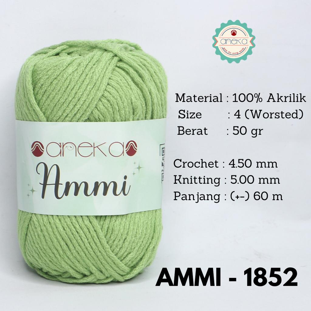 Jual ANEKA - Benang Rajut Ammi / 100% Acrylic / 6 Ply Akrilik - 1852 ...