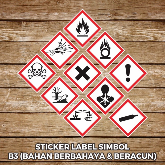 Jual Sticker Label Simbol B3 Stiker Vinyl Bahan Berbahaya dan Beracun ...