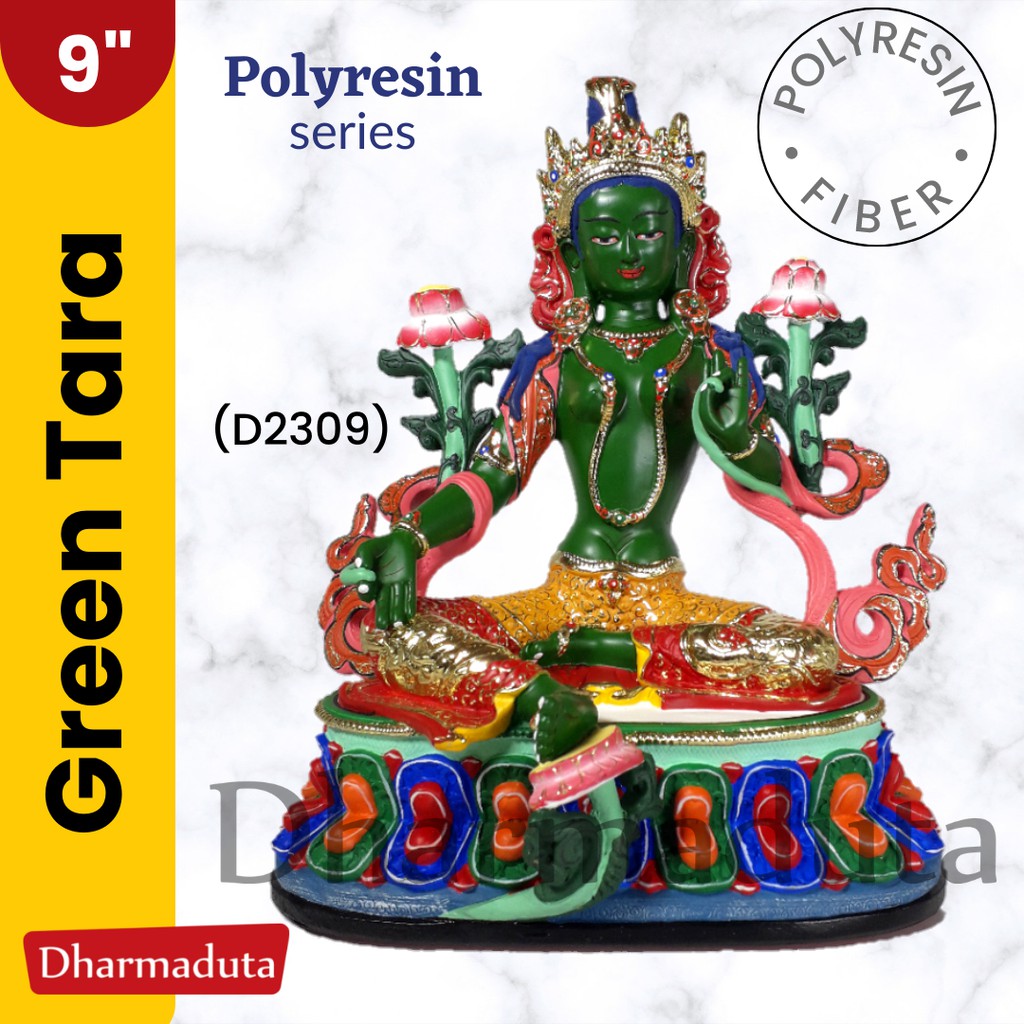 Jual Poly Green Tara 9in Polyresin Fiber Warna Colour Tantrayana Tara ...