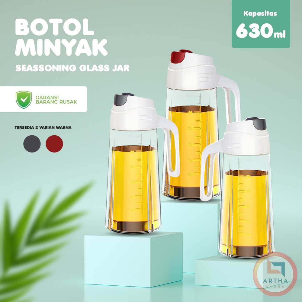 Jual Botol Minyak Goreng Kaca Seasoning Glass Jar 630ml | Shopee Indonesia