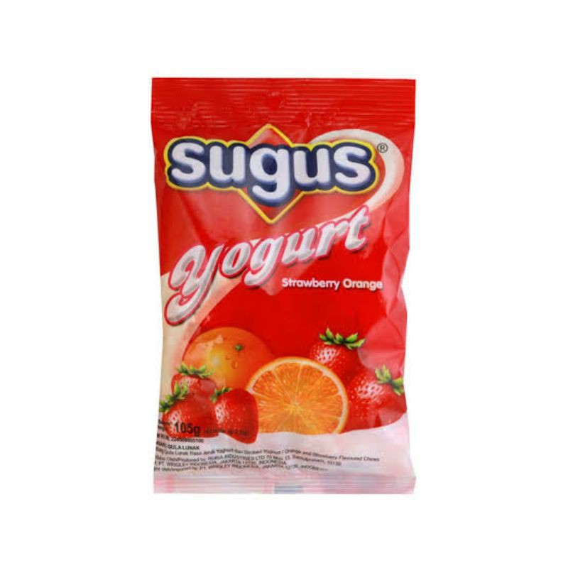 Jual Permen Sugus Yogurt Strawberry Orange Candy Bag 90 gram | Shopee ...