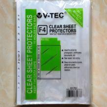 Jual Plastik Clear Sheet Protector F4 V-Tec (100 lembar) | Shopee Indonesia