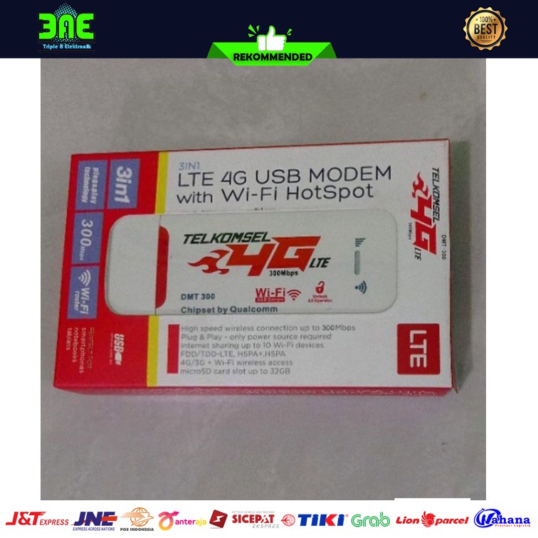 Jual Modem USB Wingle 4G LTE 300Mbps Wifi 3in1 Unlock Operator ...