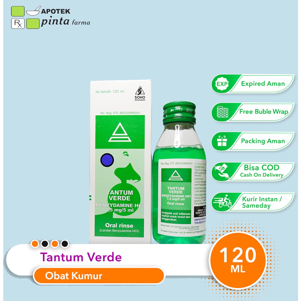 Jual Tantum Verde Oral Rinse 120 ml - Obat Kumur Untuk Meringankan Rasa ...